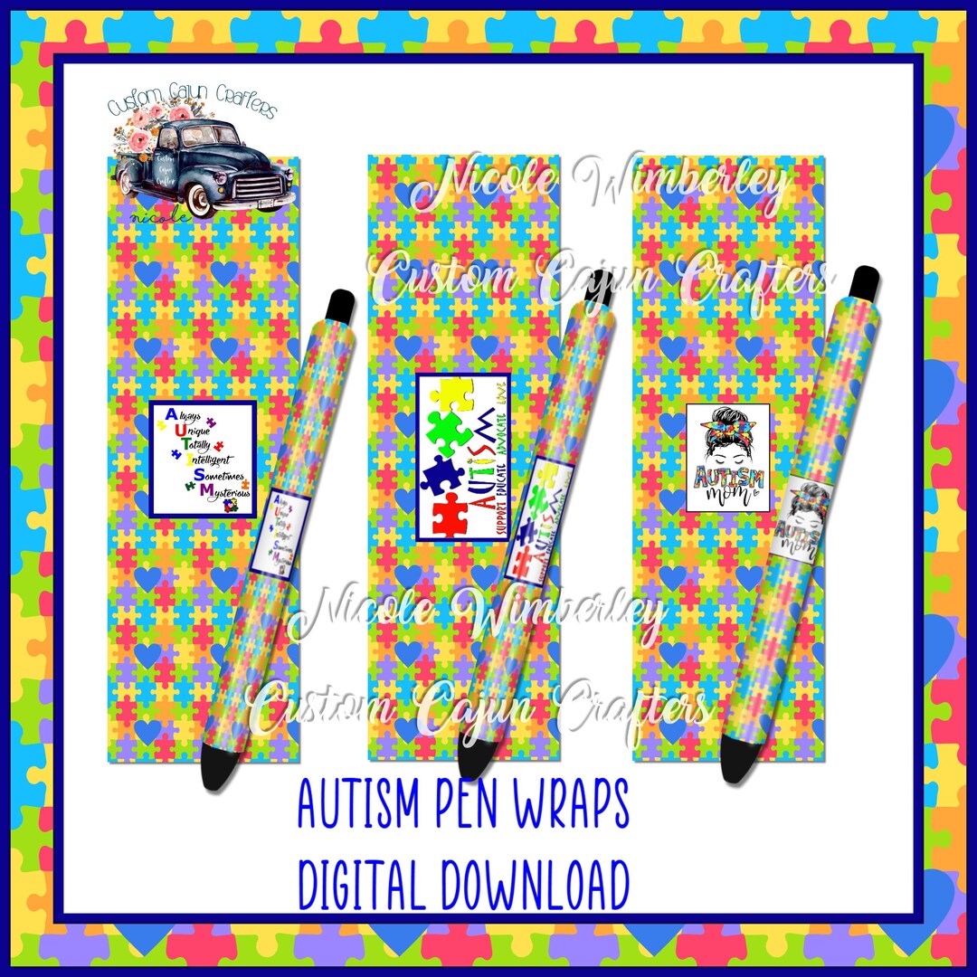 Autism Pen Wraps Digital Download - Etsy