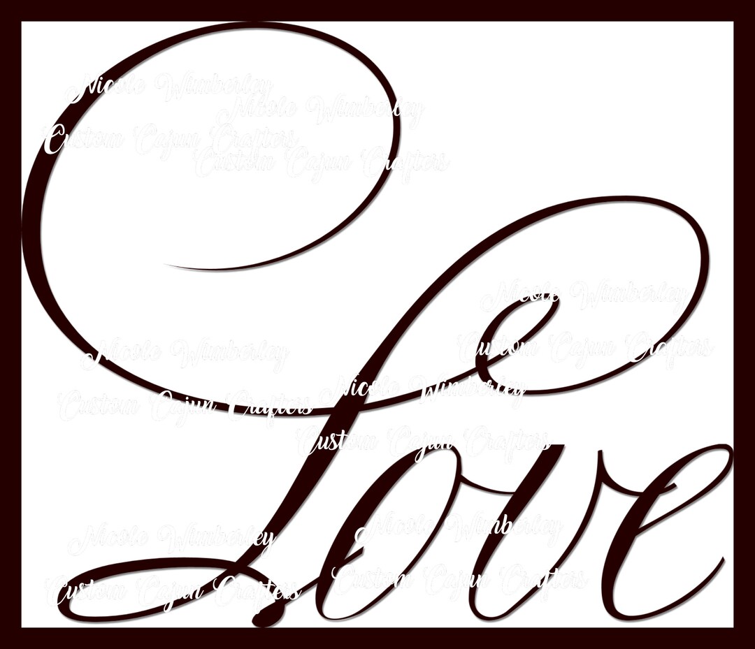 Love-fancy Script Digital File - Etsy