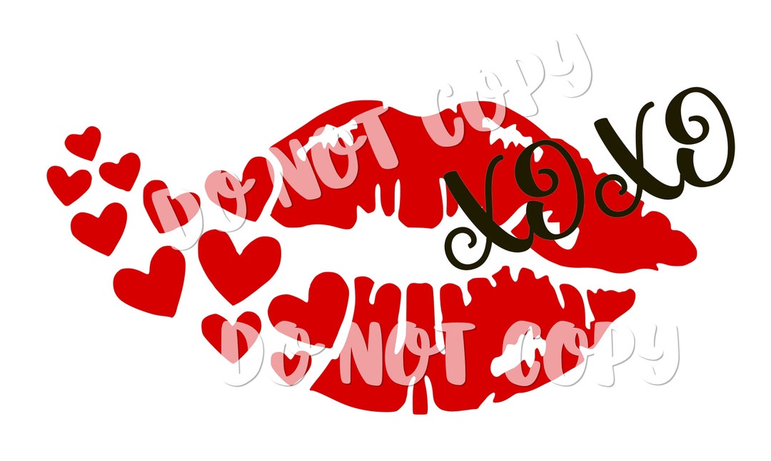 XOXO Lips Valentine's Lips - Etsy