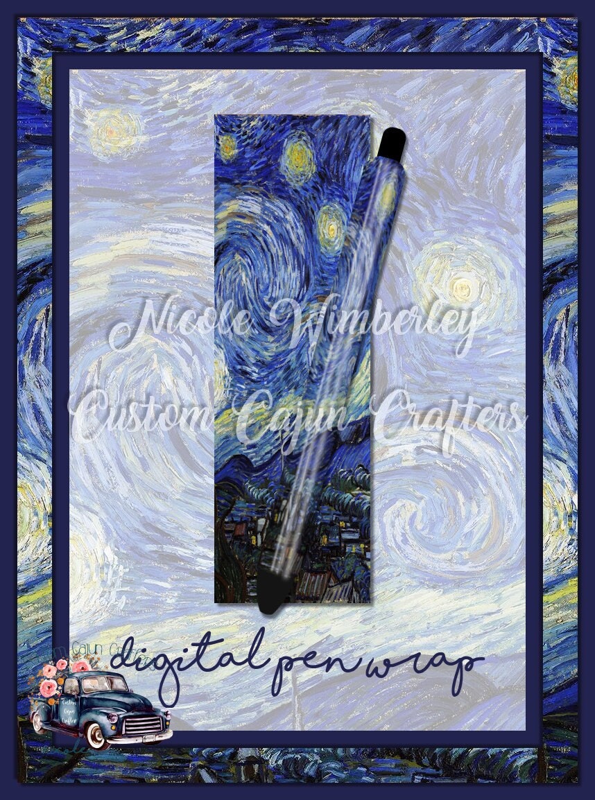 Starry Night Pen Wrap Digital Download - Etsy