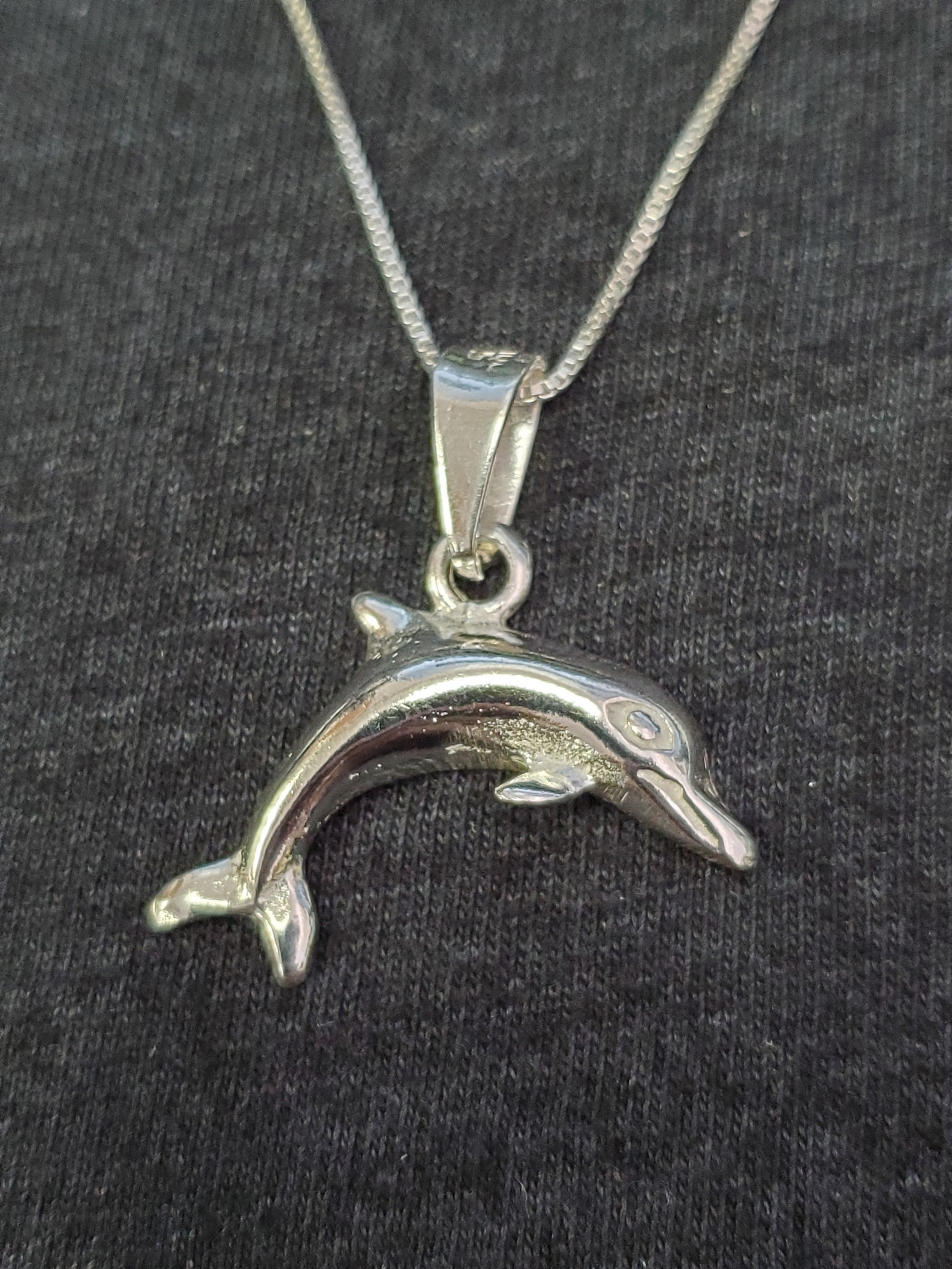 925 Sterling Silver Dolphin Charm/Pendant Made In Italy with | Etsy