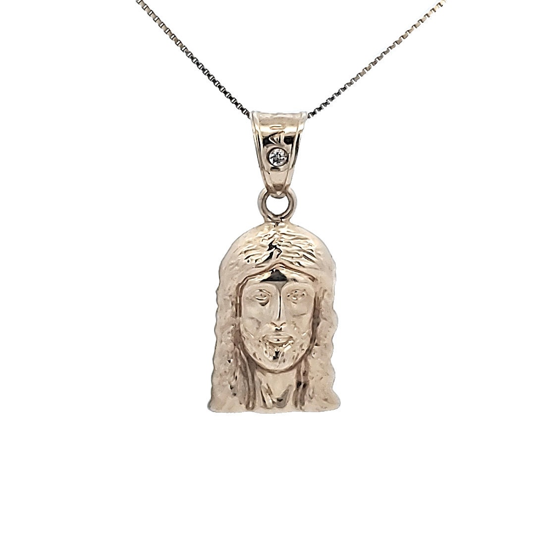 10K Solid Real Yellow Gold Jesus Pendant Charm 1inch With Box Chain - Etsy