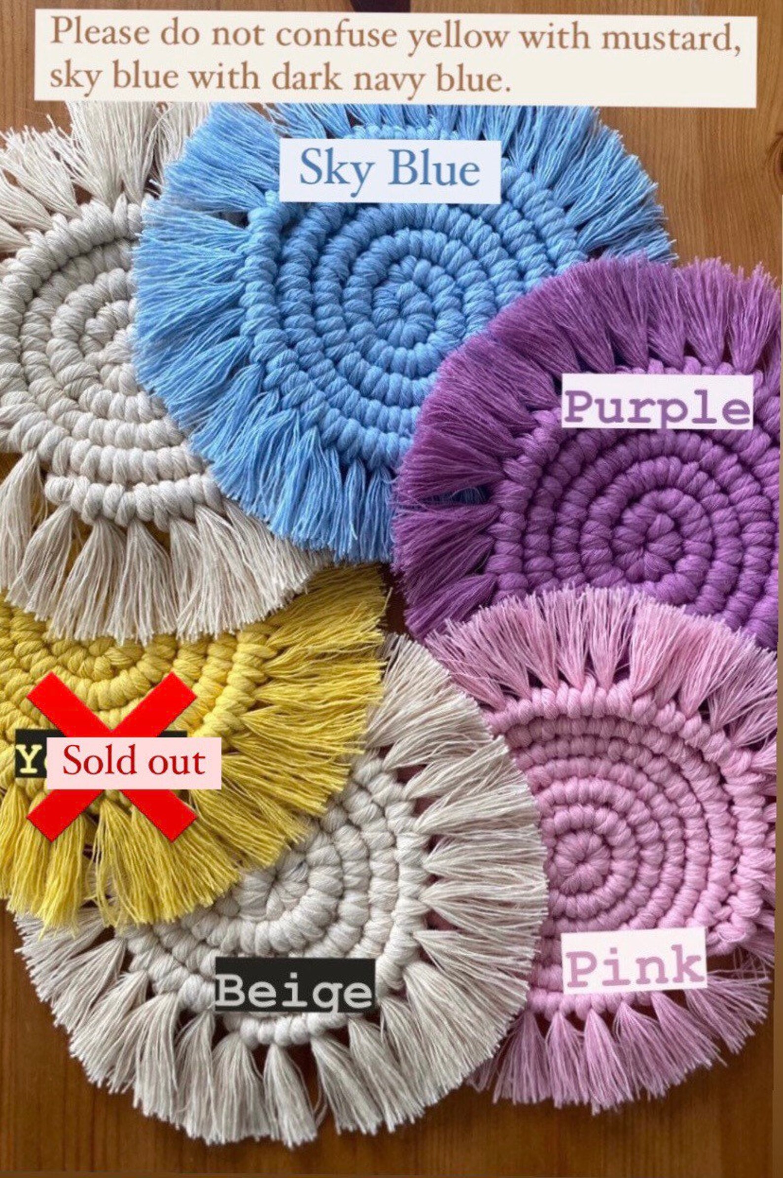 DIY Macrame Coasters KIT /macrame Tutorial /boho Macrame - Etsy