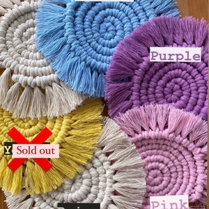 DIY Macrame Coasters KIT /macrame Tutorial /boho Macrame Coaster ...