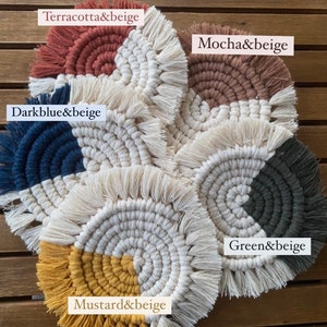 DIY Macrame Coasters KIT /macrame Tutorial /boho Macrame Coaster ...