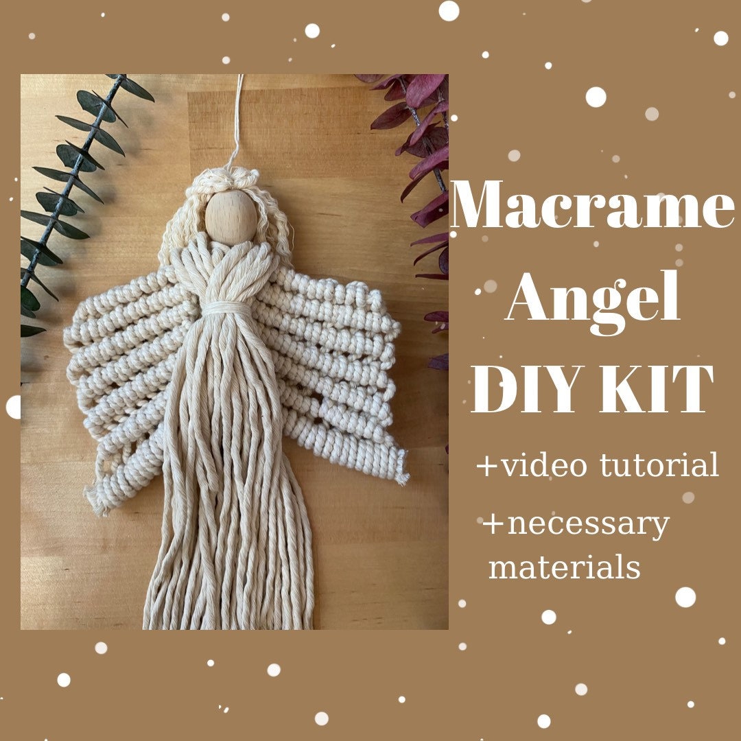 DIY Macrame Angel KIT /macrame Tutorial /boho Macrame Wall - Etsy