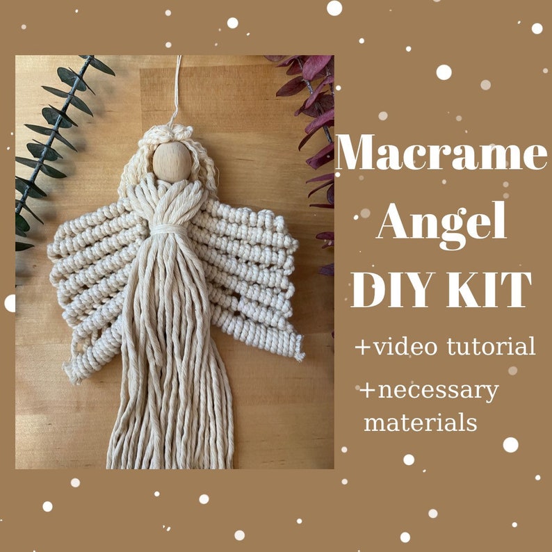 DIY Macrame Angel KIT /macrame Tutorial /boho Macrame Wall - Etsy