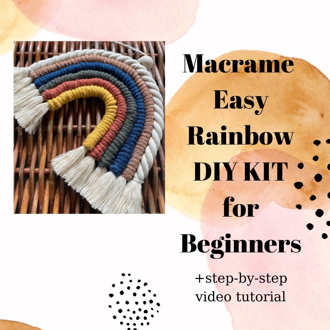 DIY Macrame Rainbow KIT /macrame Tutorial /craft for Kids or Adult ...