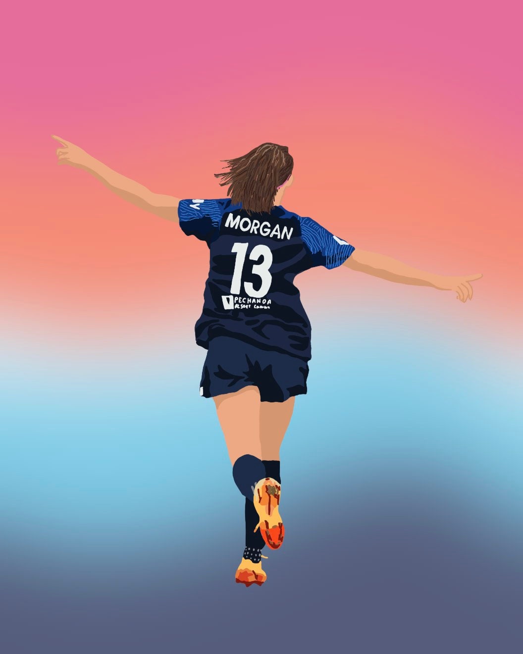 Alex Morgan Print USWNT San Diego Wave NWSL Woso - Etsy
