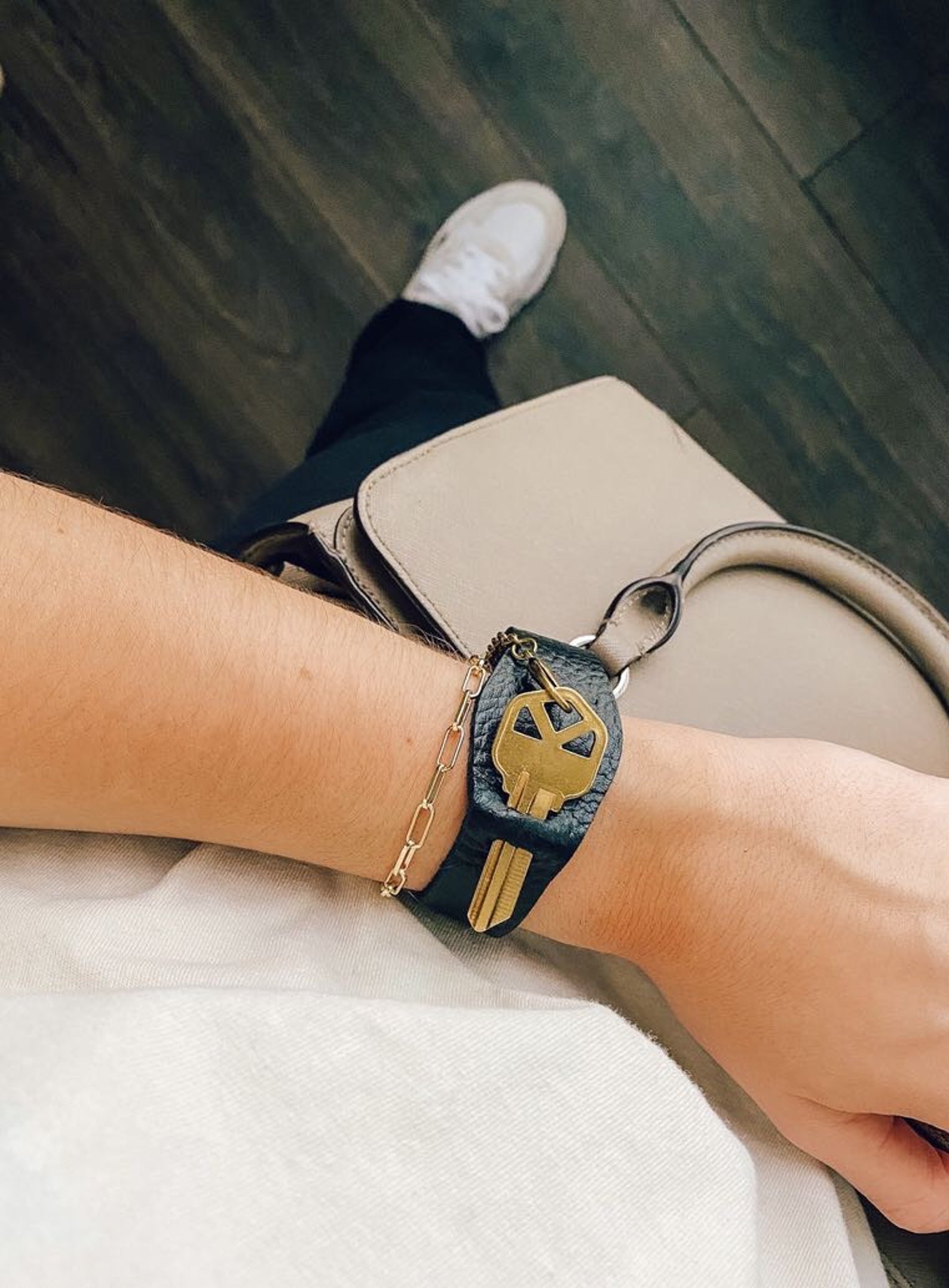 Key Holder Bracelet for Keychain Wristlet Leather Key Bracelet Leather ...