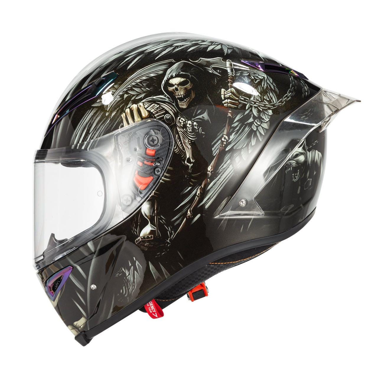 Custom Full-face Motorcycle Helmet, Carbon Fiber Material, Painted Appearance, Gloss Finish ...