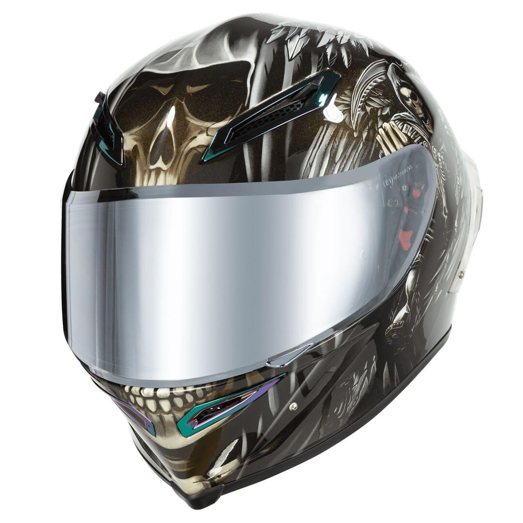 Custom Full-face Motorcycle Helmet, Carbon Fiber Material, Painted ...