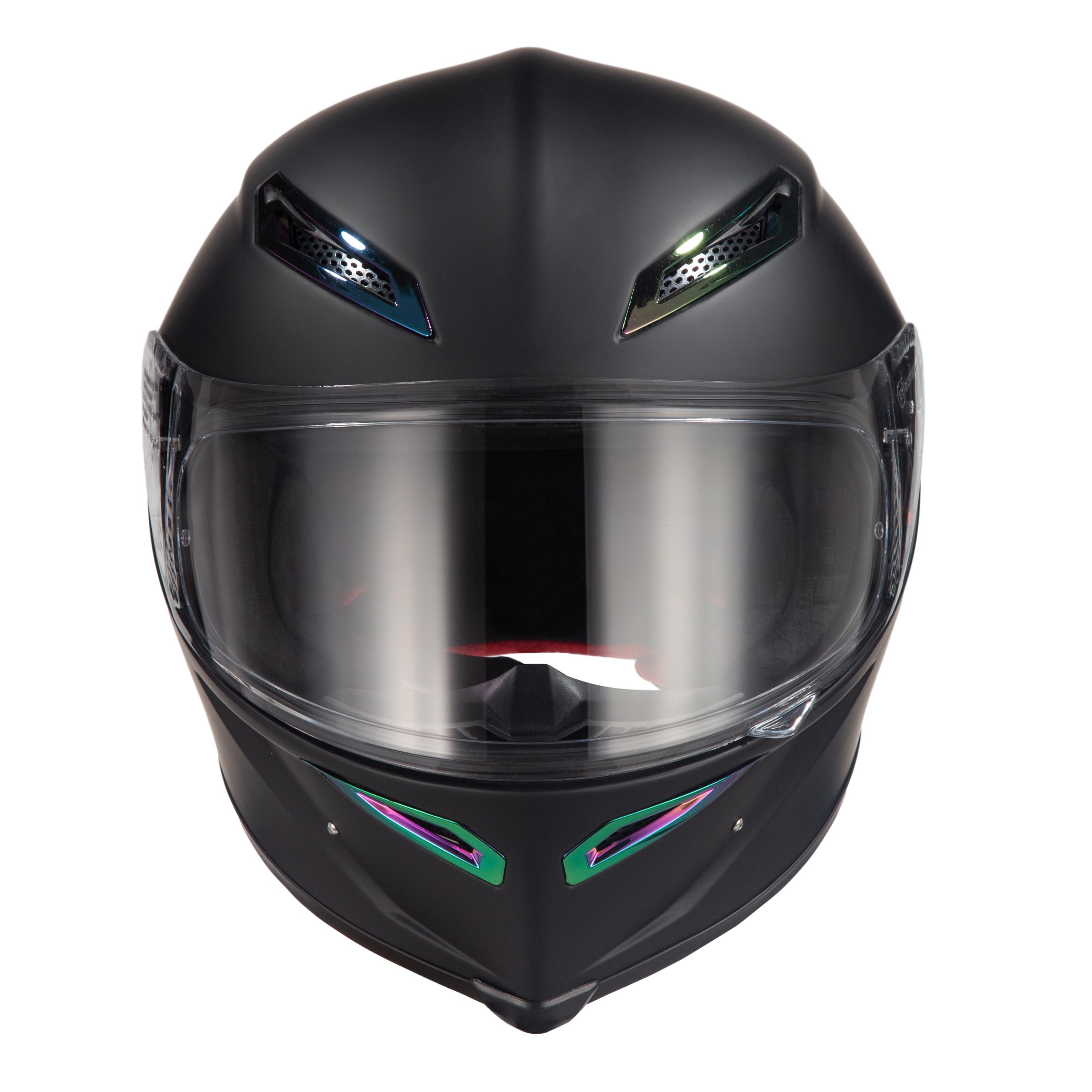 Full-face Motorcycle Street Bike Fiberglass Helmet DOT Certified ...