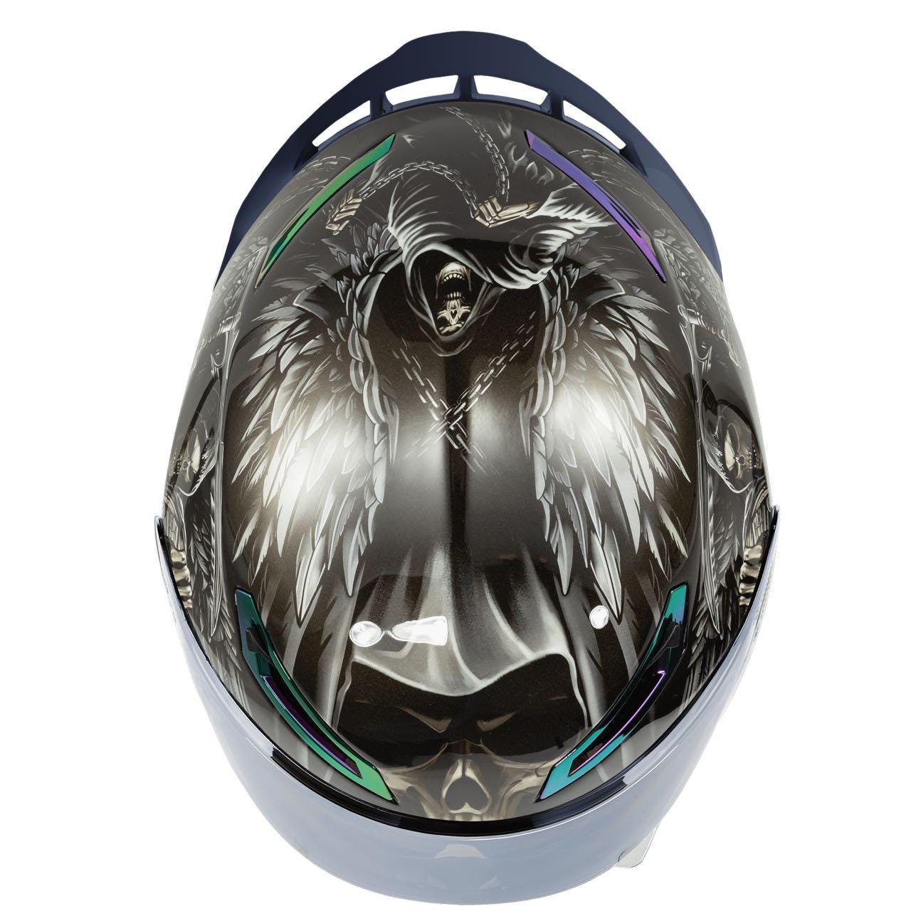 Custom Full-face Motorcycle Helmet, Carbon Fiber Material, Painted Appearance, Gloss Finish ...