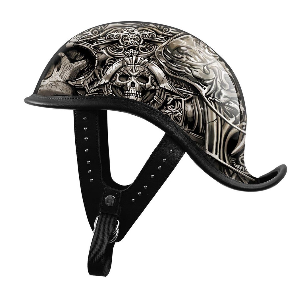 Custom Half Helmet Painted Carbon Fiber Helmet With Leather Trim for ...