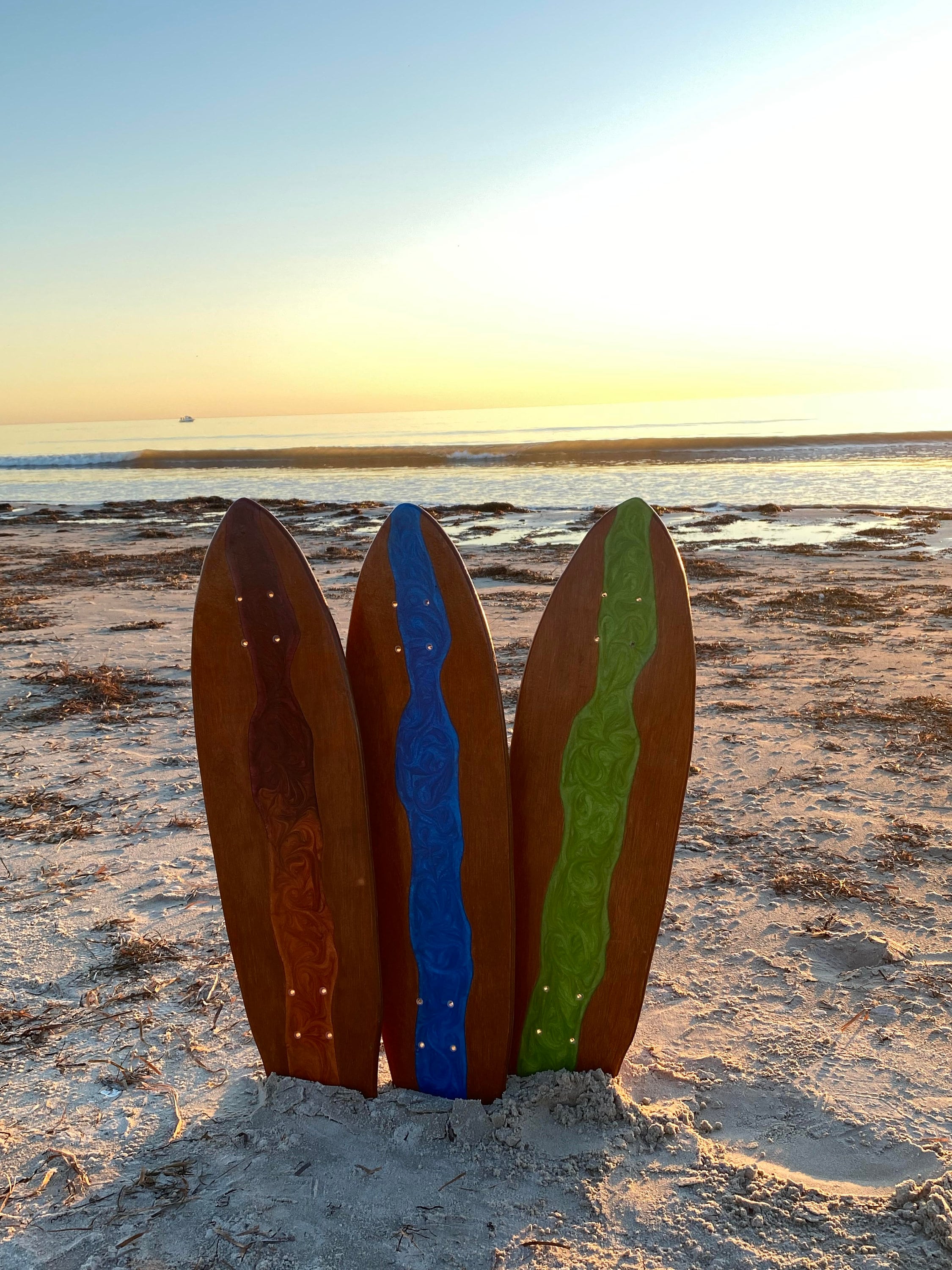 Longboard/cruiser Board Epoxy River Edge Deck Custom Built for ...