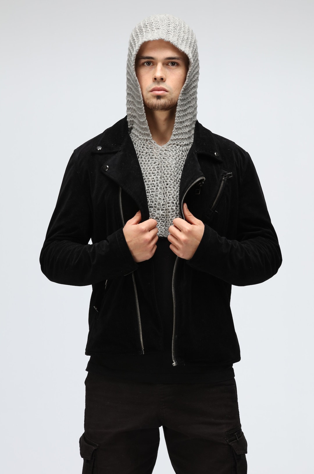 Chainmail Hood Burning Man Outfit Coif Armor Templar Cowl Hoodie Ren ...