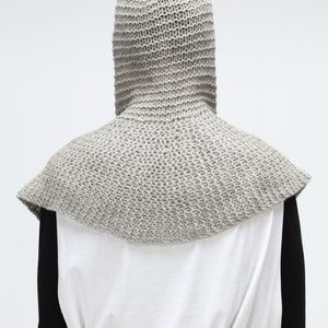 Chainmail Hood Burning Man Outfit Coif Armor Templar Cowl Hoodie Ren ...