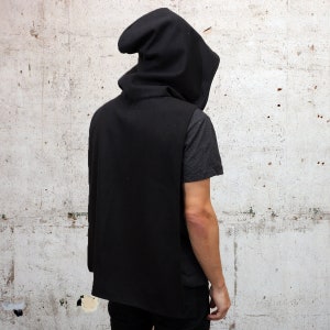 Elven Hooded Costume Cape Wool Elf Cosplay Ears Capelet Medieval Hood ...