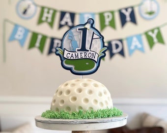 Golf Cake Topper, Golf Theme Birthday, Hole in One, Golf First One ...