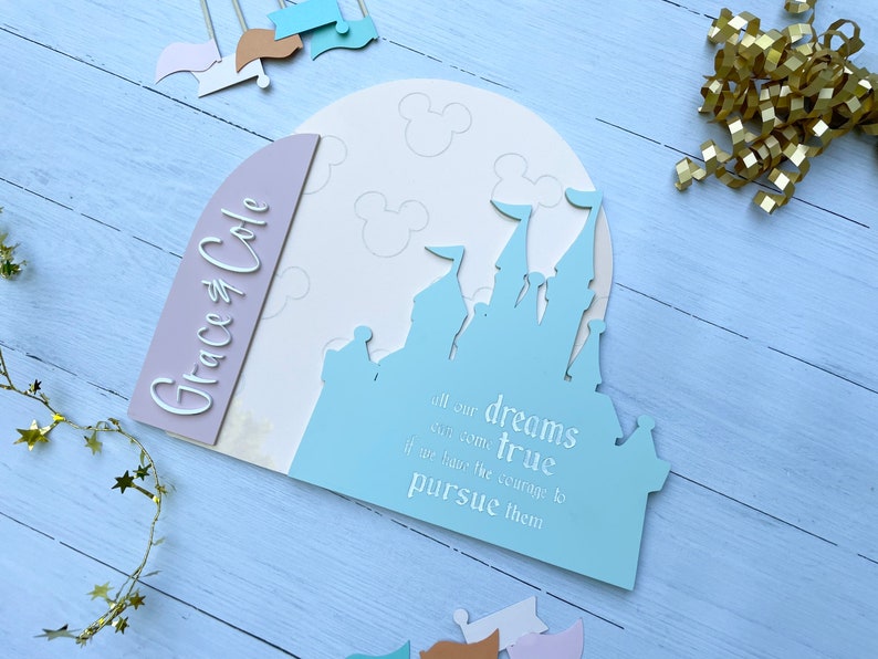 Disney Cinderella Castle Acrylic Birthday Party Arch Sign - Etsy