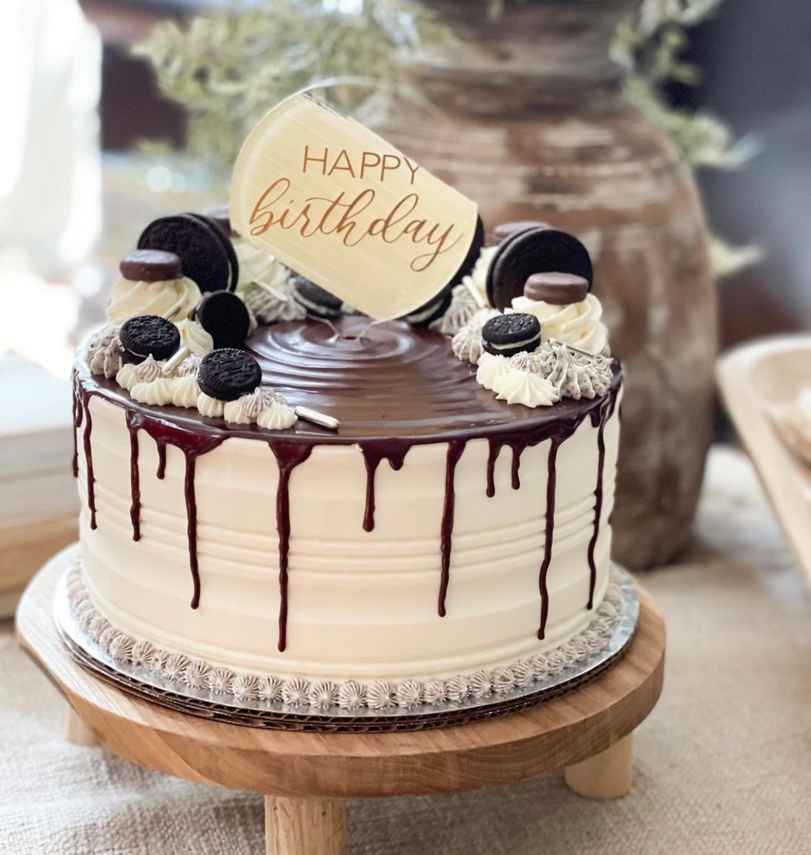 Acrylic Round Circle Cake Topper Birthday Girl Birthday Boy | Etsy