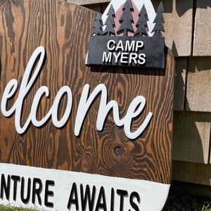 Adventure Awaits National Park Camping Personalized Wood Sign - Etsy