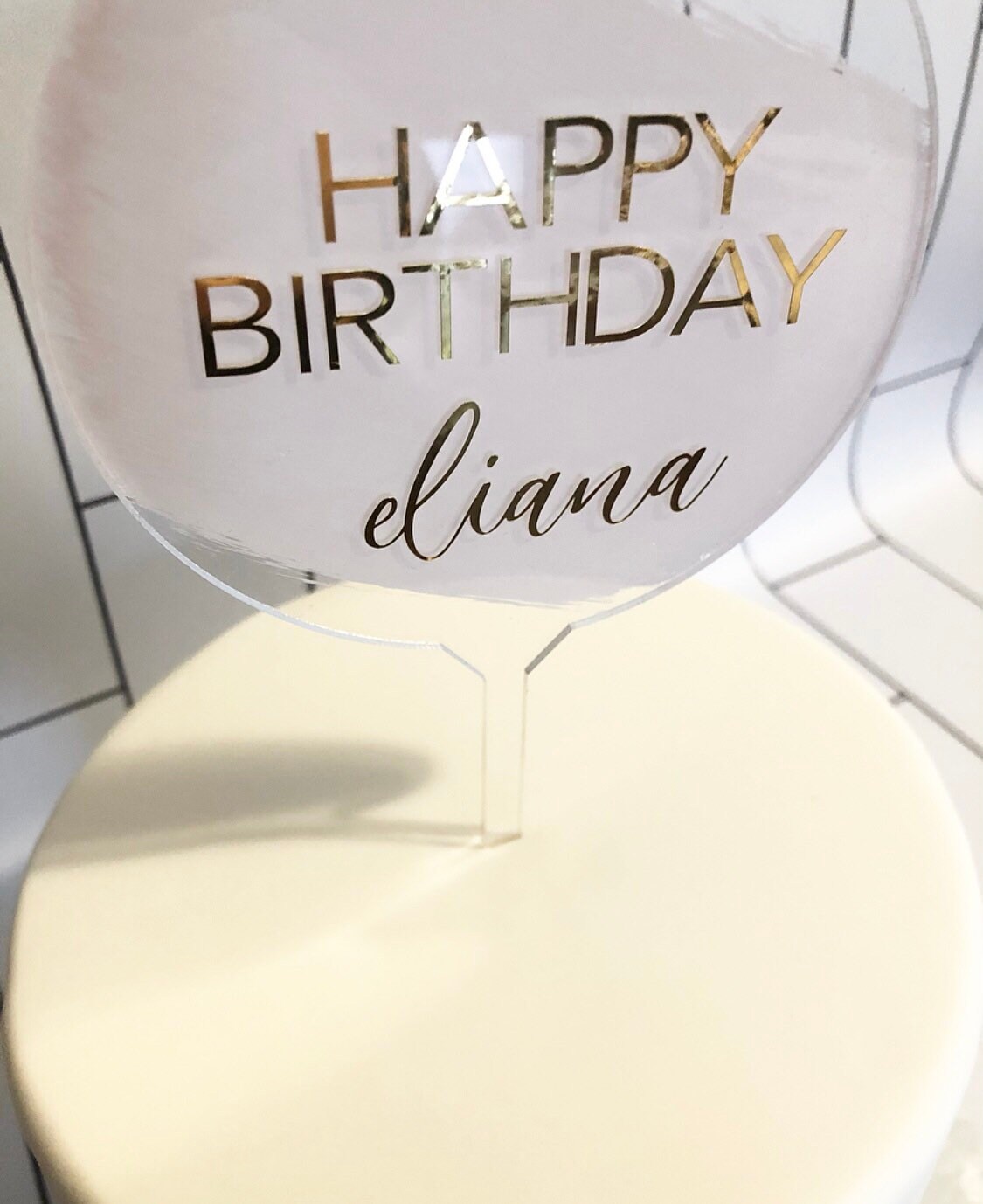 Acrylic Round Circle Cake Topper Birthday Girl Birthday Boy | Etsy