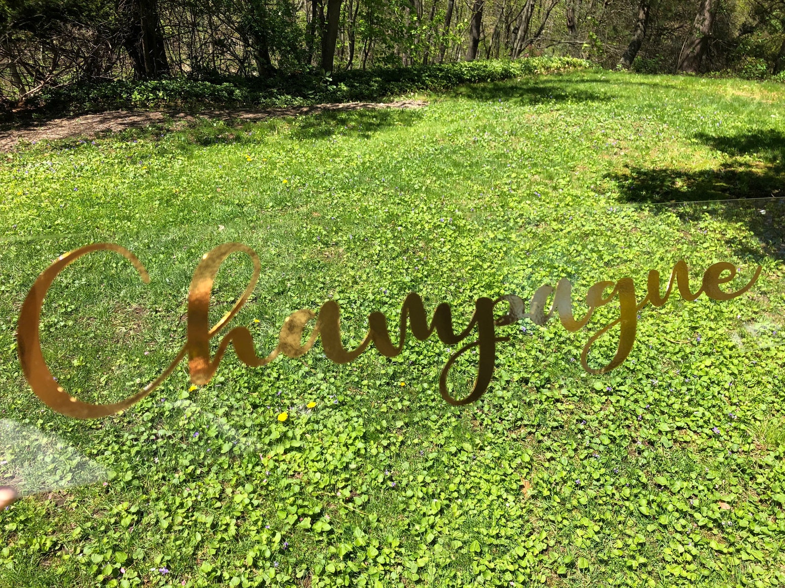 SIGN for Champagne Wall Acrylic Custom Gold Vinyl Sign for | Etsy