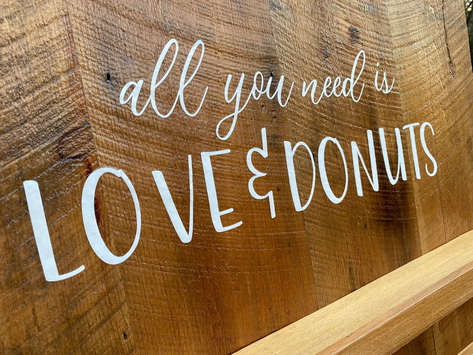 Vinyl Decal All You Need is Love & Donuts or Custom Saying for - Etsy ...