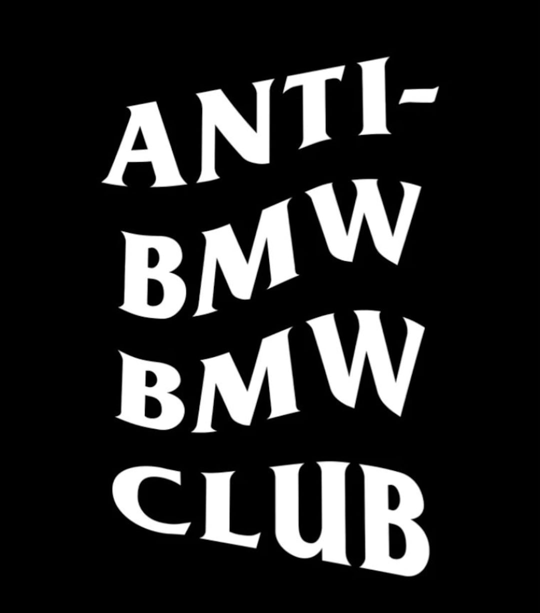 Anti Social - Anti BMW BMW Club Decal / Sticker - Etsy