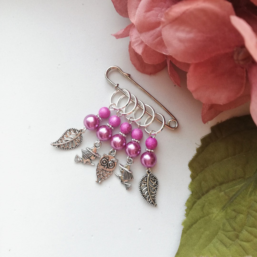 Violette Charms Marker 5er Set Strickmaschenmarkierer mit - Etsy.de