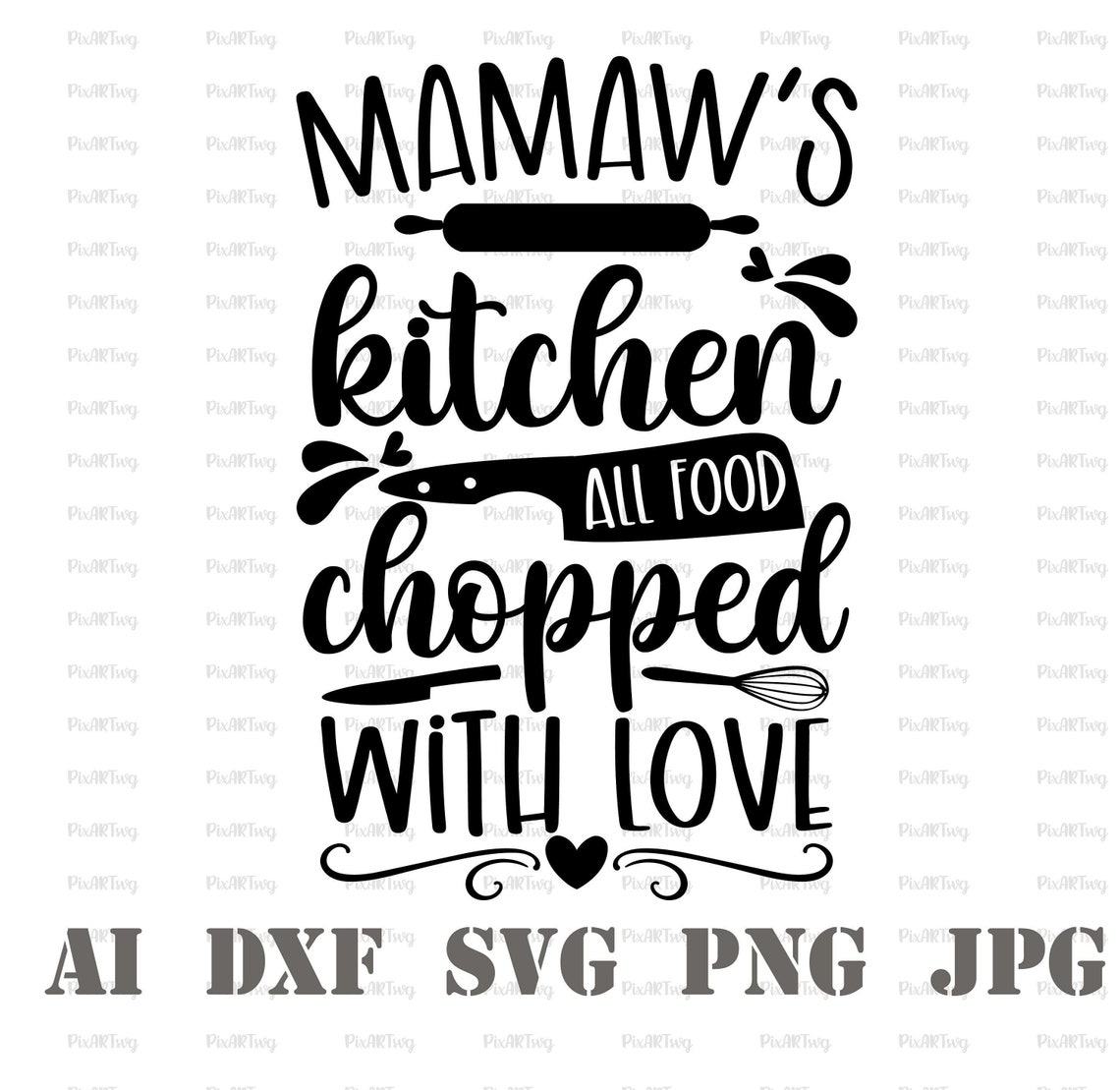 Mamaws Kitchen All Food Chopped With Love-mamaws Kitchen - Etsy