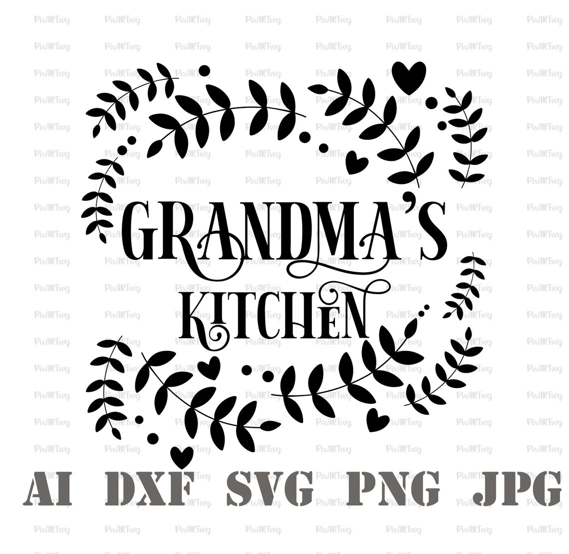 Grandma's Kitchen Svg-made With Love Svg-served With Love | Etsy