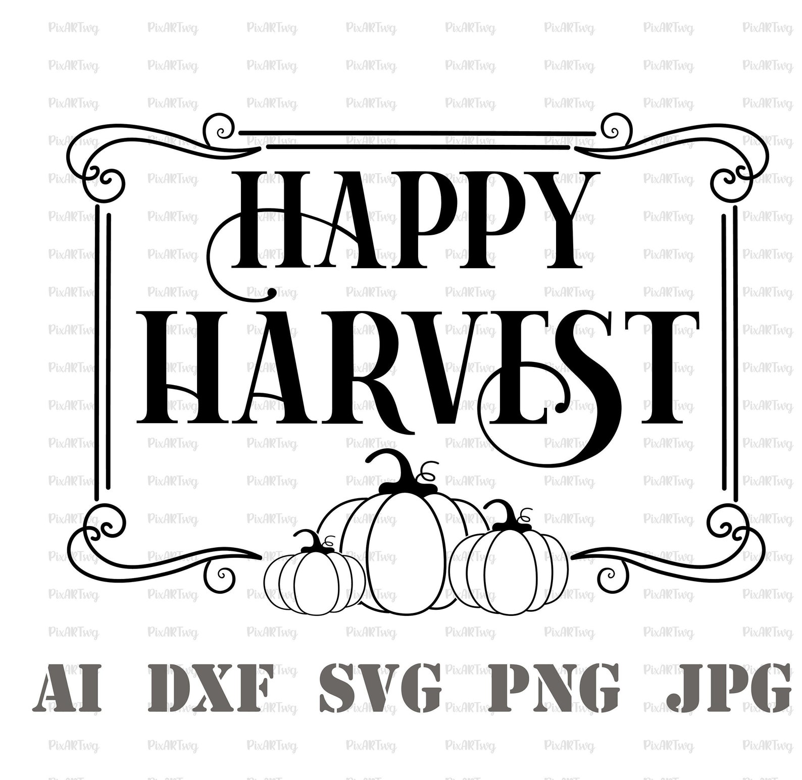 Happy Harvest Svg-hello Fall Svg-autumn Harvest Svg-farm Fresh - Etsy