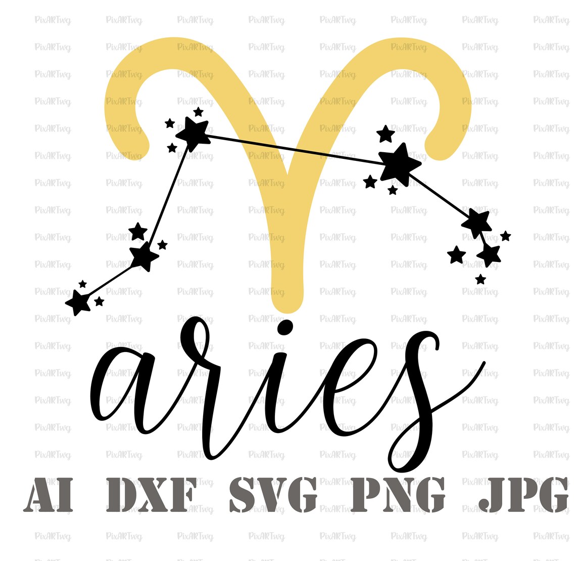 ARIES ZODIAC Svg-zodiac Constellations Svg-astrology Sign - Etsy