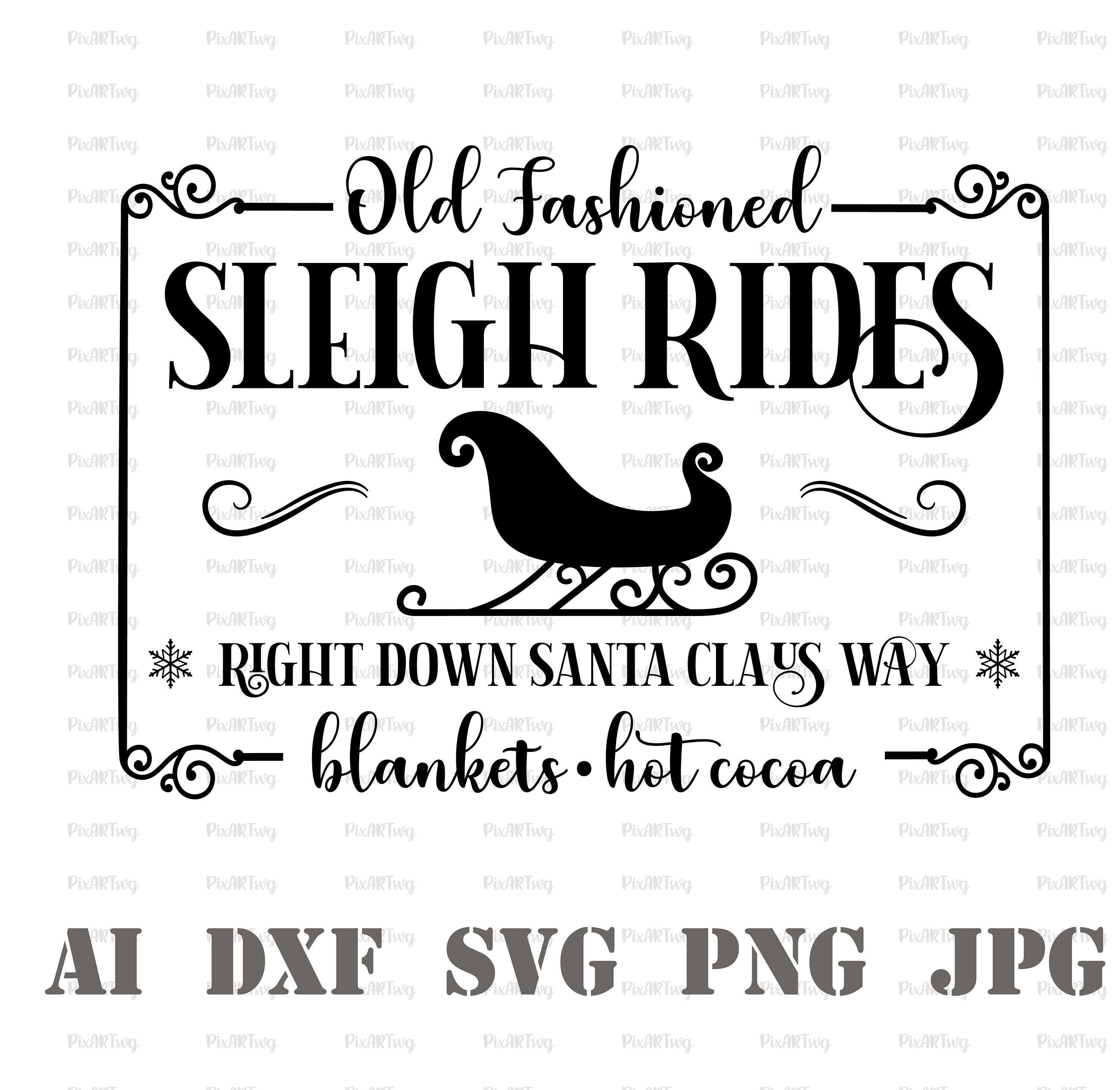 Sleigh Rides Svg-christmas Svg-farmhouse Christmas | Etsy
