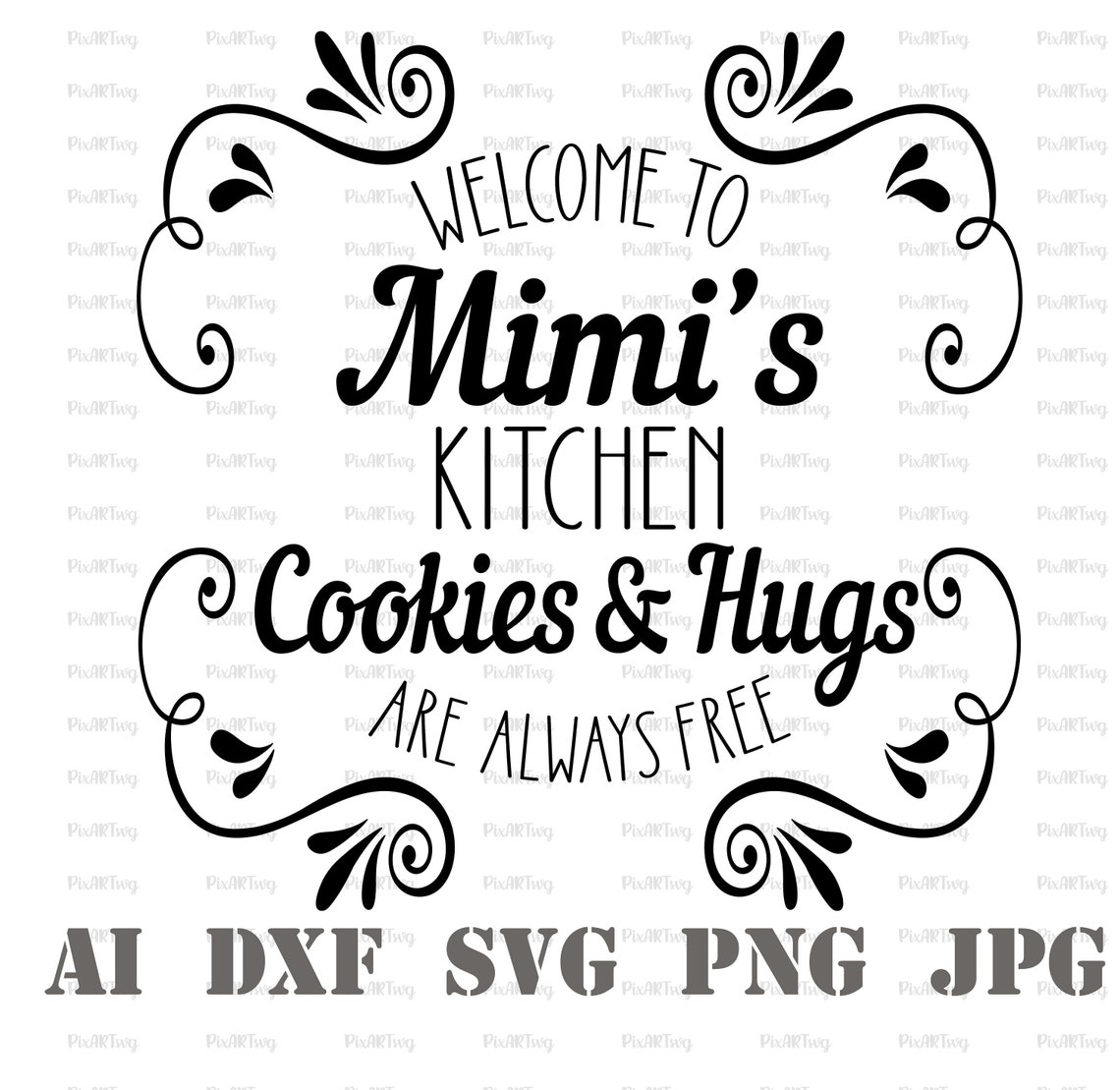 Mimi's Kitchen Svg-mimi Life Svg-mother's Day Pot | Etsy
