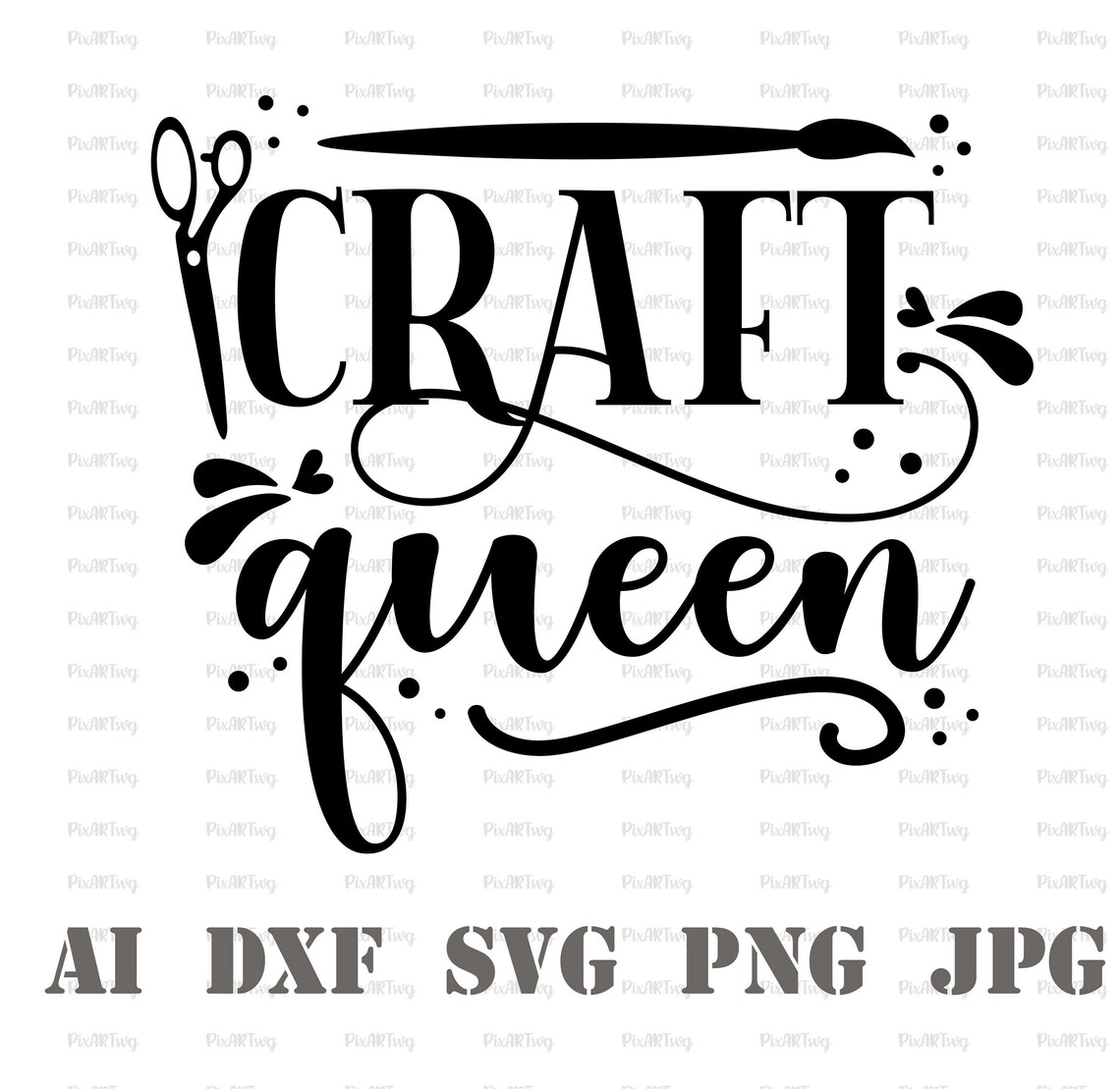Craft Queen Svg- Craft Room Decoration Svg-crafting Svg-crafting Shirt ...