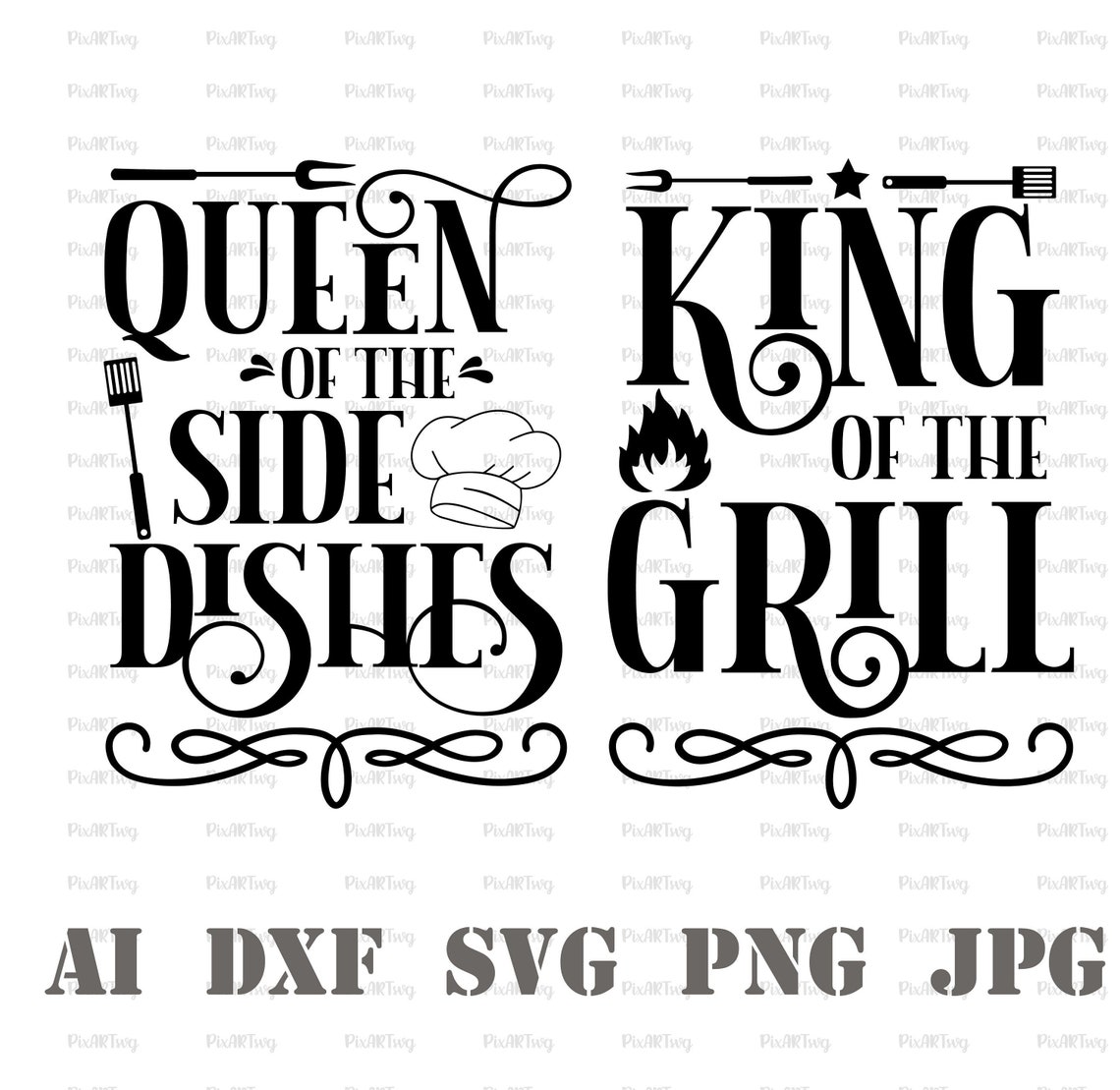 2 SVG Files-matching Shirts Svg-queen Svg-king Svg-couples - Etsy