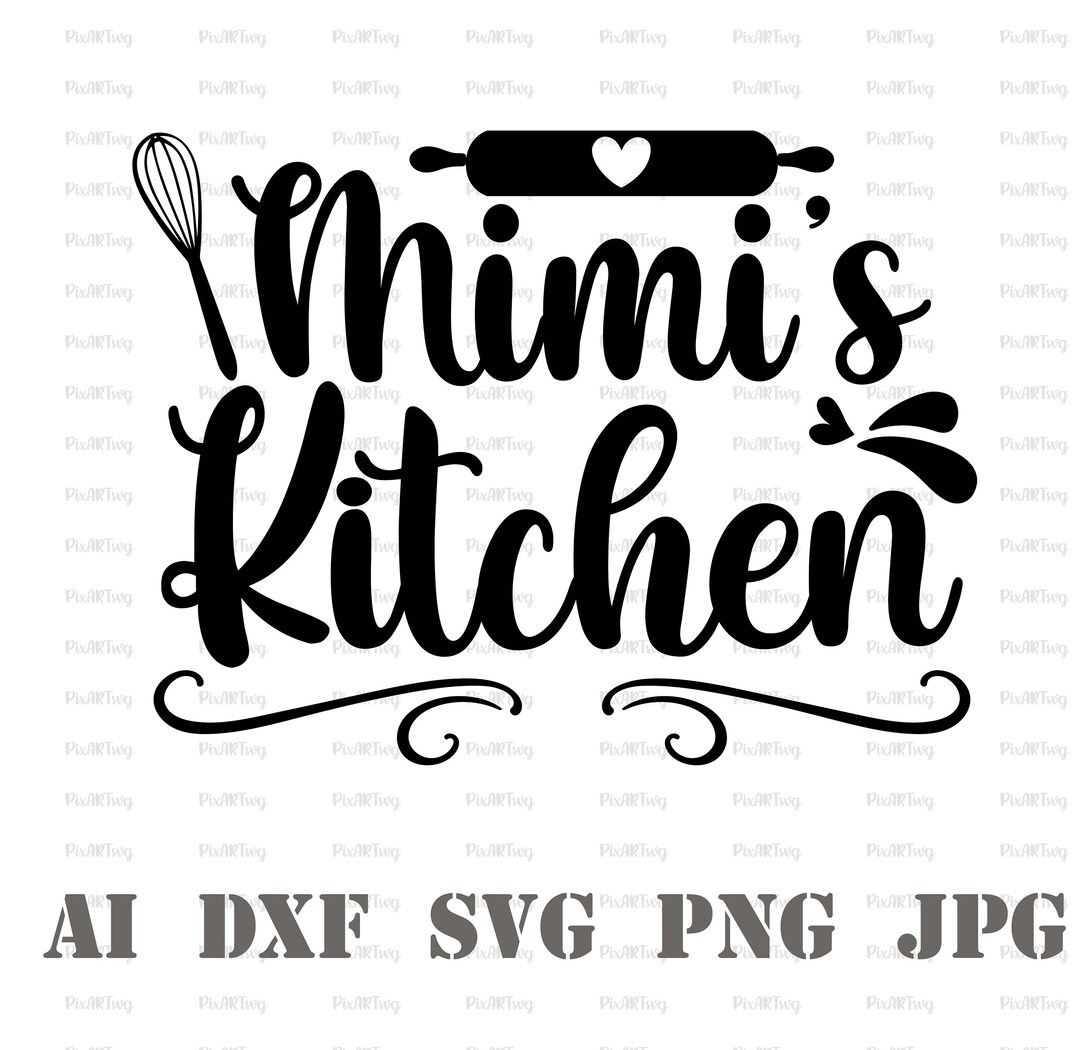 Mimis Kitchen Svg-apron Svg-pot Holder Svg-made With Love Svg-baked ...