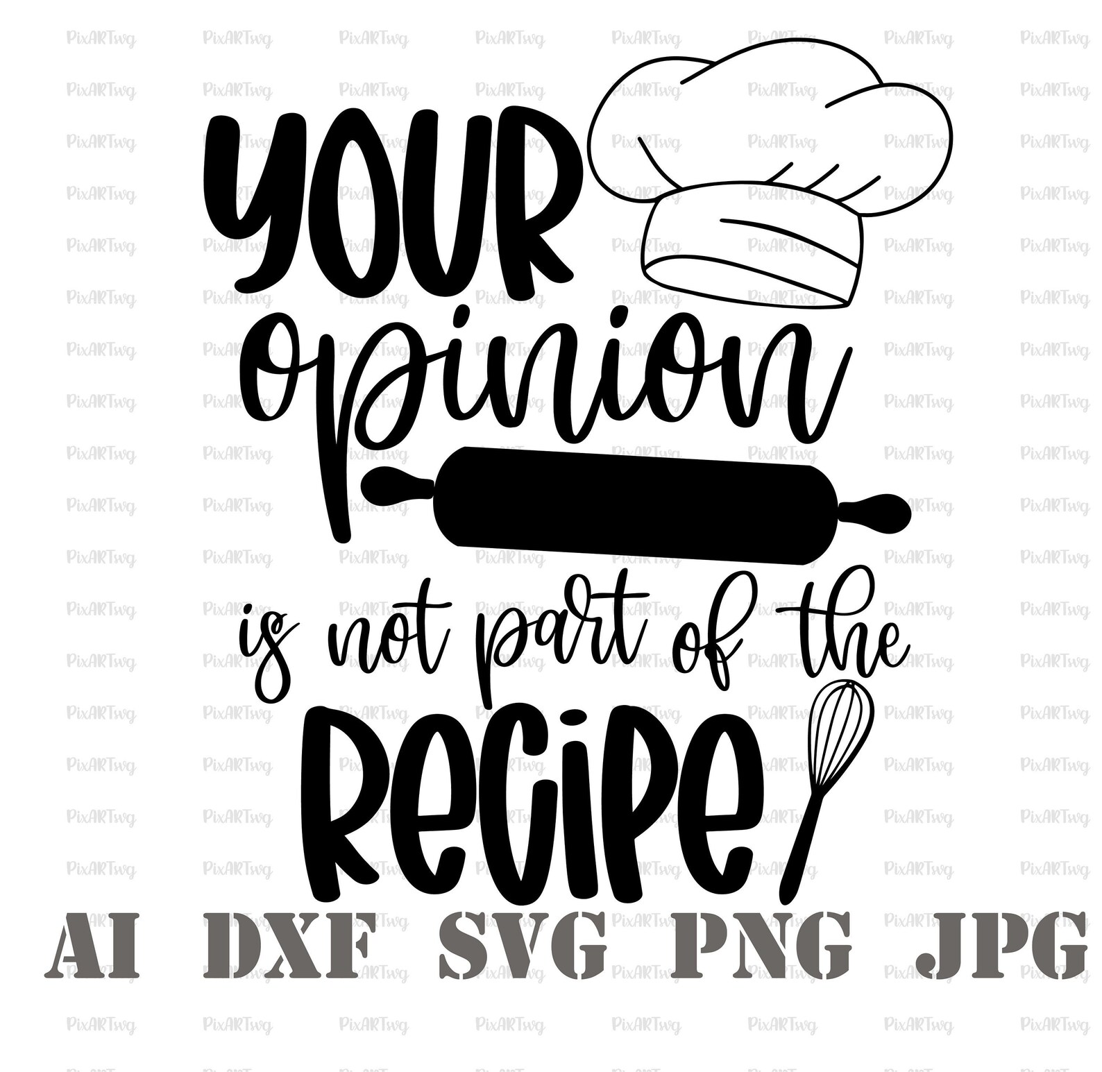 Your OPINION is Not Part of the Recipe-pot Holder Svg-oven - Etsy