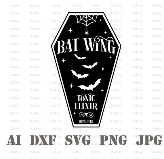 Bat Wing Tonic Elixir Svg-tonic Elixir Svg-halloween Mug - Etsy