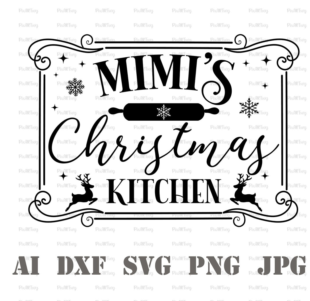Mimis Kitchen Svg-christmas Svg-made With Love Svg-baked With Love Svg ...