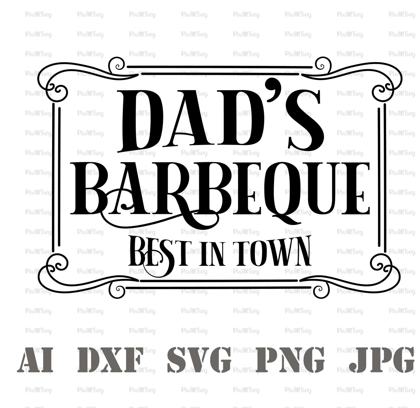 Dad's Barbeque Svg-bbq Svg-fathers Day Svg-bbq Apron - Etsy