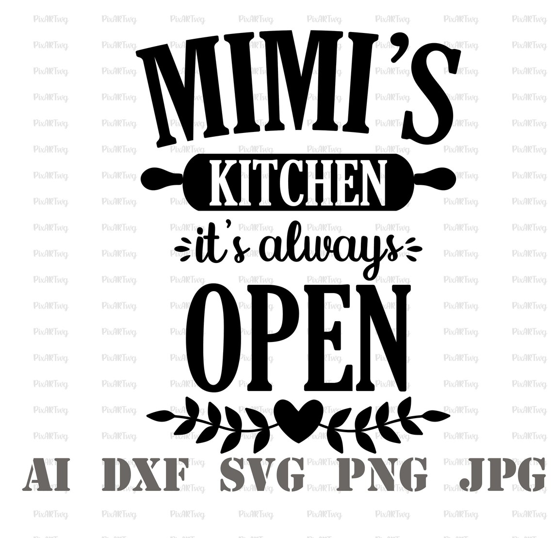 Mimi's Kitchen Svg-made With Love Svg-baked With Love - Etsy