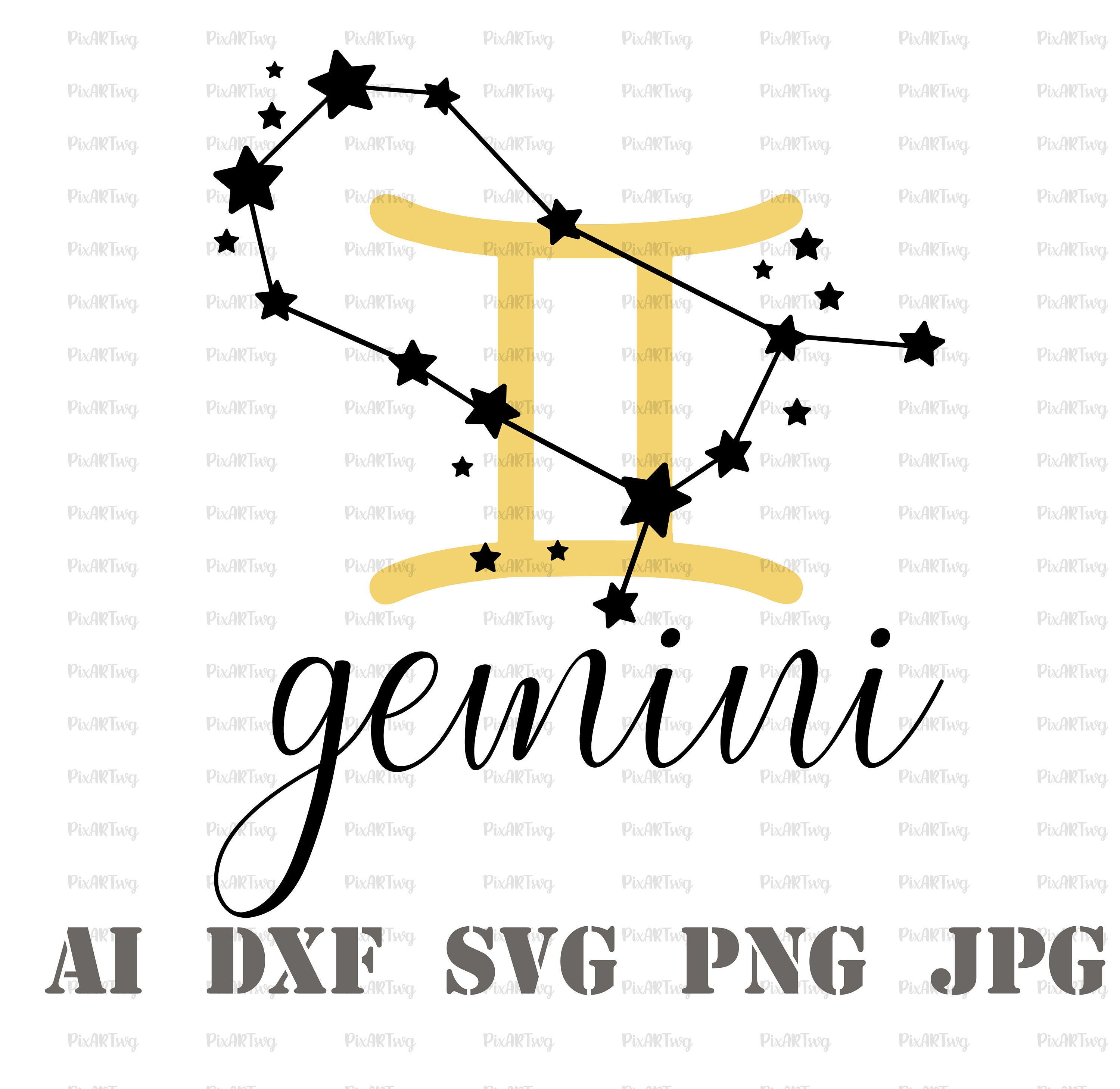 GEMINI SVG-Zodiac Constellations Svg-Astrology Sign SvgZodiac | Etsy