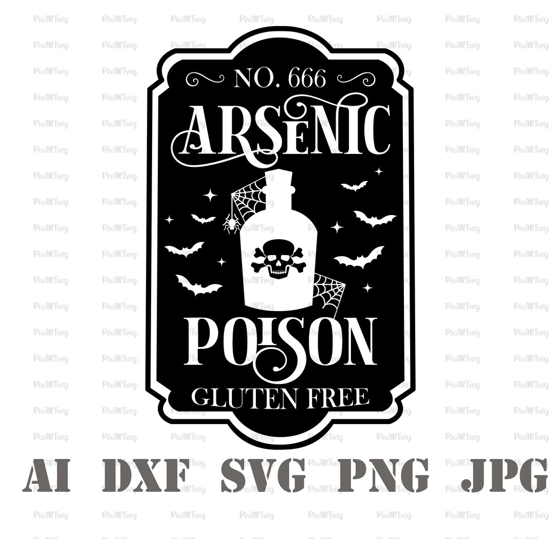 Arsenic Poison Svg-halloween Label Svg-zombie Fingers Svg-trick or ...