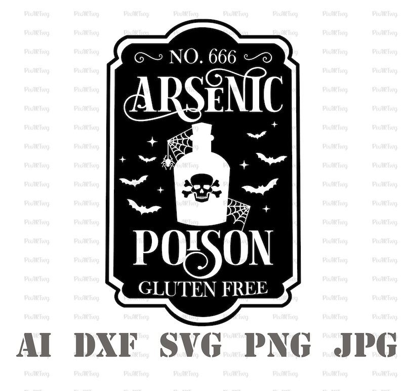 Arsenic Poison Svg-halloween Label Svg-zombie Fingers - Etsy Canada