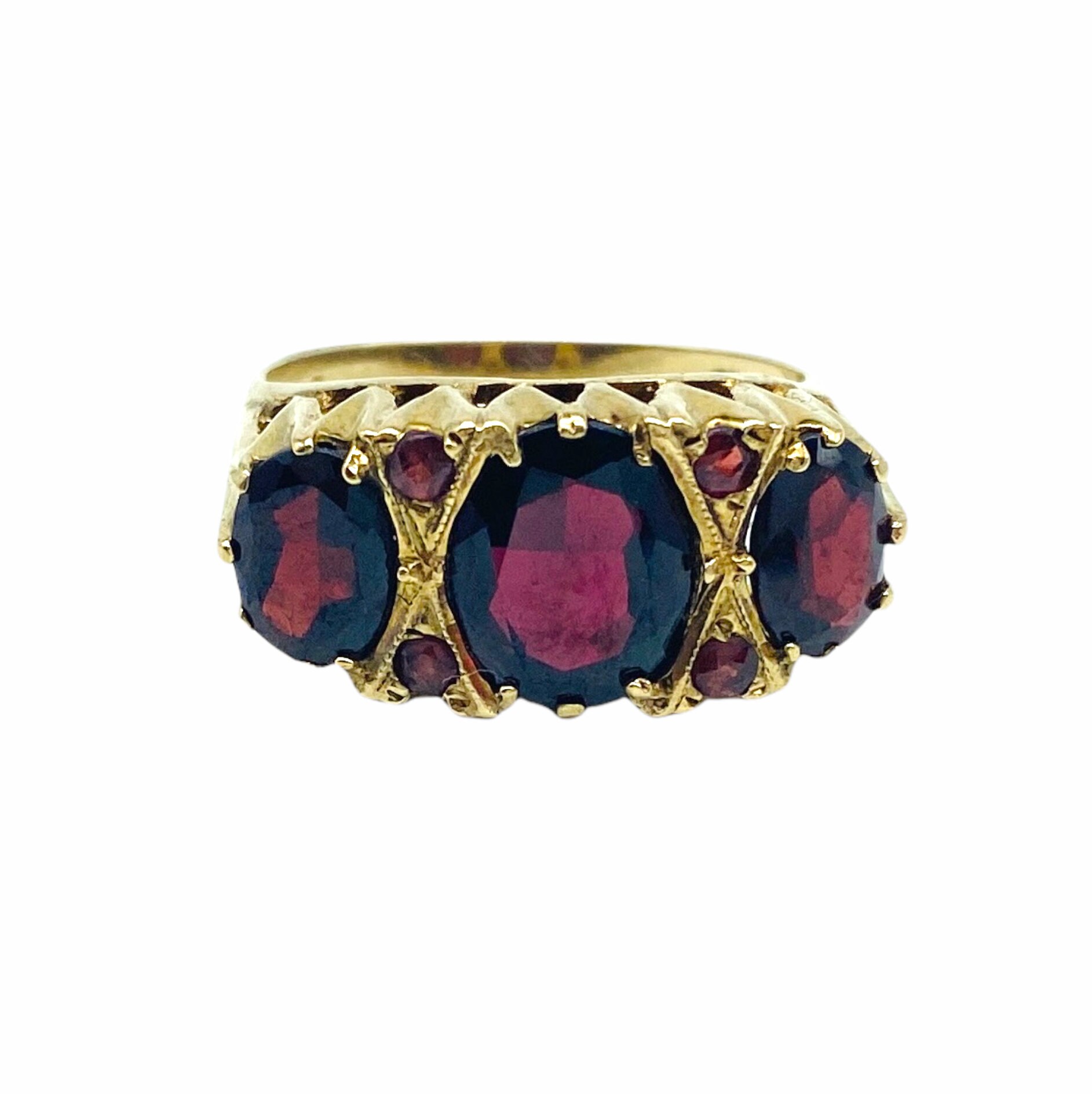 Vintage Jewelry Stunning Large Victorian Style Garnet Dress Ring - Etsy
